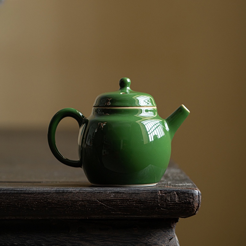 กาน ้ ําชามรกต Retro ส ่ วนบุคคลกรองกาน ้ ําชาขนาดเล ็ กเซรามิค Kung Fu ...