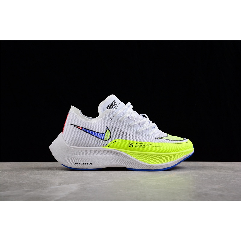 Nike Air Zoom Alphafly Next% รองเท้าผ้าใบลำลองสีขาวสีน้ำเงินสีเขียวของ ...