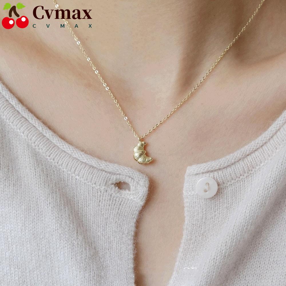 Cvmax สร้อยคอโช้กเกอร์ รูปครัวซองต์ เรขาคณิต ทองแดง เรียบง่าย ของขวัญเครื่องประดับ | Shopee Thailand