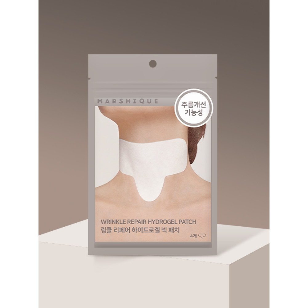 Marshique Wrinkle Repair Hydrogel Neck Mask 4 แผ่น ป้องกันริ้วรอยจาก ...