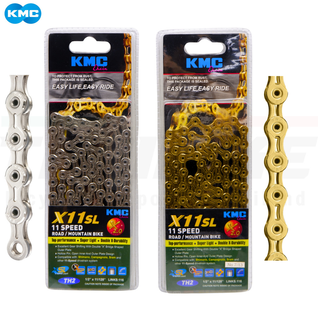 ของแท้ โซ่จักรยาน KMC X11SL สำหรับเสือหมอบและเสือภูเขา รุ่น TOP | Shopee Thailand