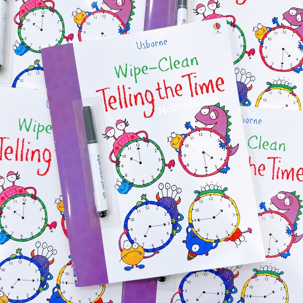 หนังสือสอนเรื่องเวลา Telling Time Wipe Clean เขียน ลบ ได้ | Shopee Thailand