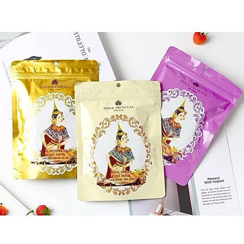 Gold Princess Foot Patch แผ่นแปะเท้า นางรำ (10 แผ่น/ซอง) | Shopee Thailand