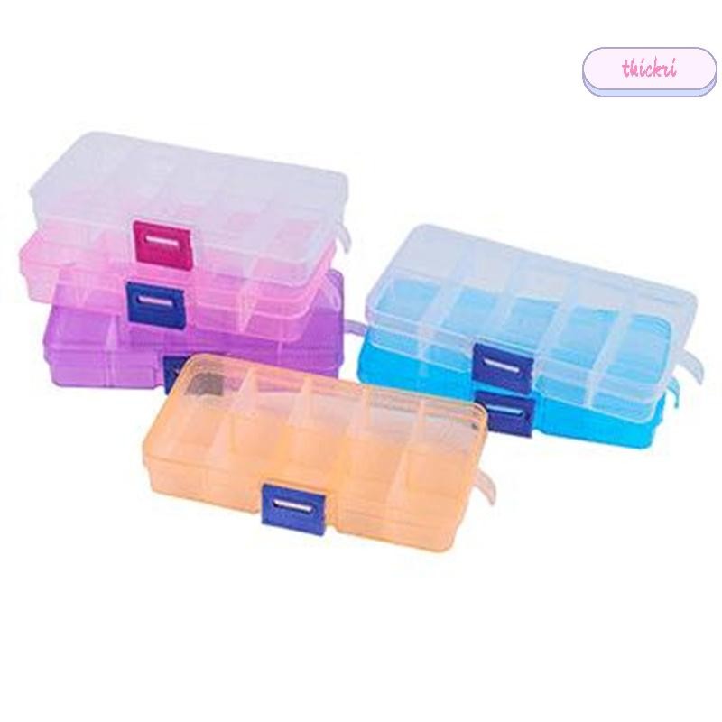 Tt 10 ช่องกล่องยาโปร่งใสแบบถอดได้กล่องพลาสติก PL | Shopee Thailand