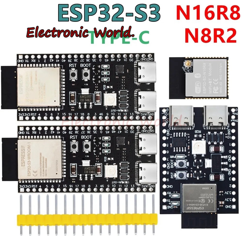 บอร์ดพัฒนา Esp32 Esp32 C3 Ai C3 Esp32 C3 Devkitm 1 Esp32 C3 Mini 1 Ai S3 Esp32 S3 N16r8 Esp32 S3