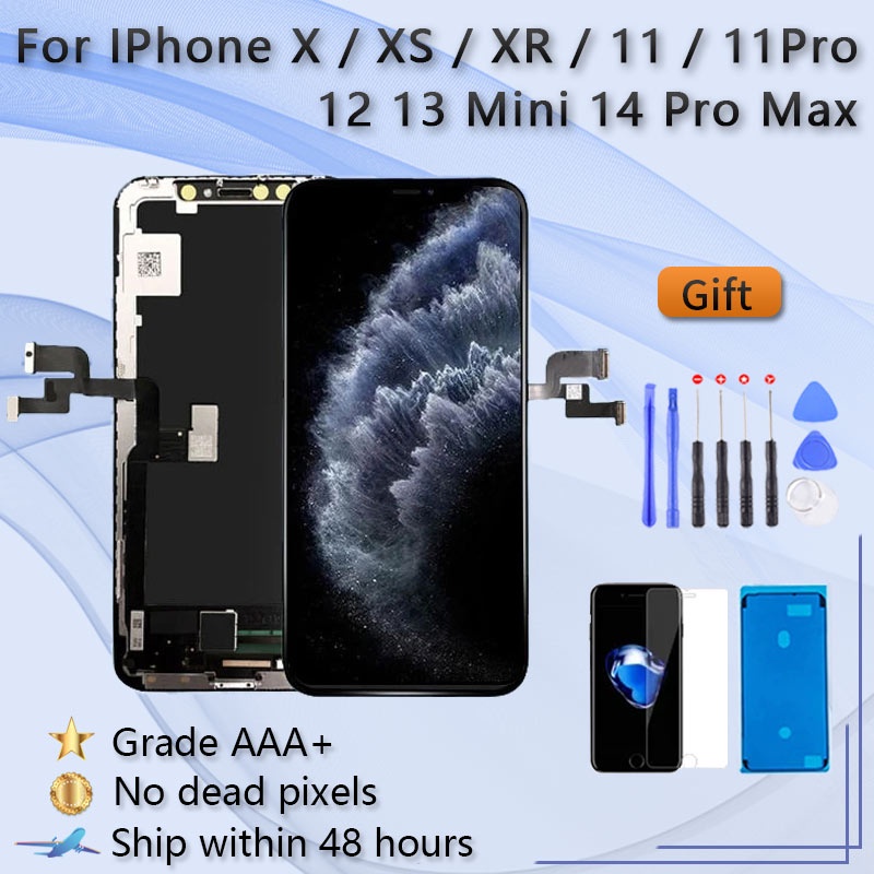 จอแสดงผล OLED สําหรับ iPhone X XR XS 11 12 Pro Max จอแสดงผล TFT สําหรับ ...