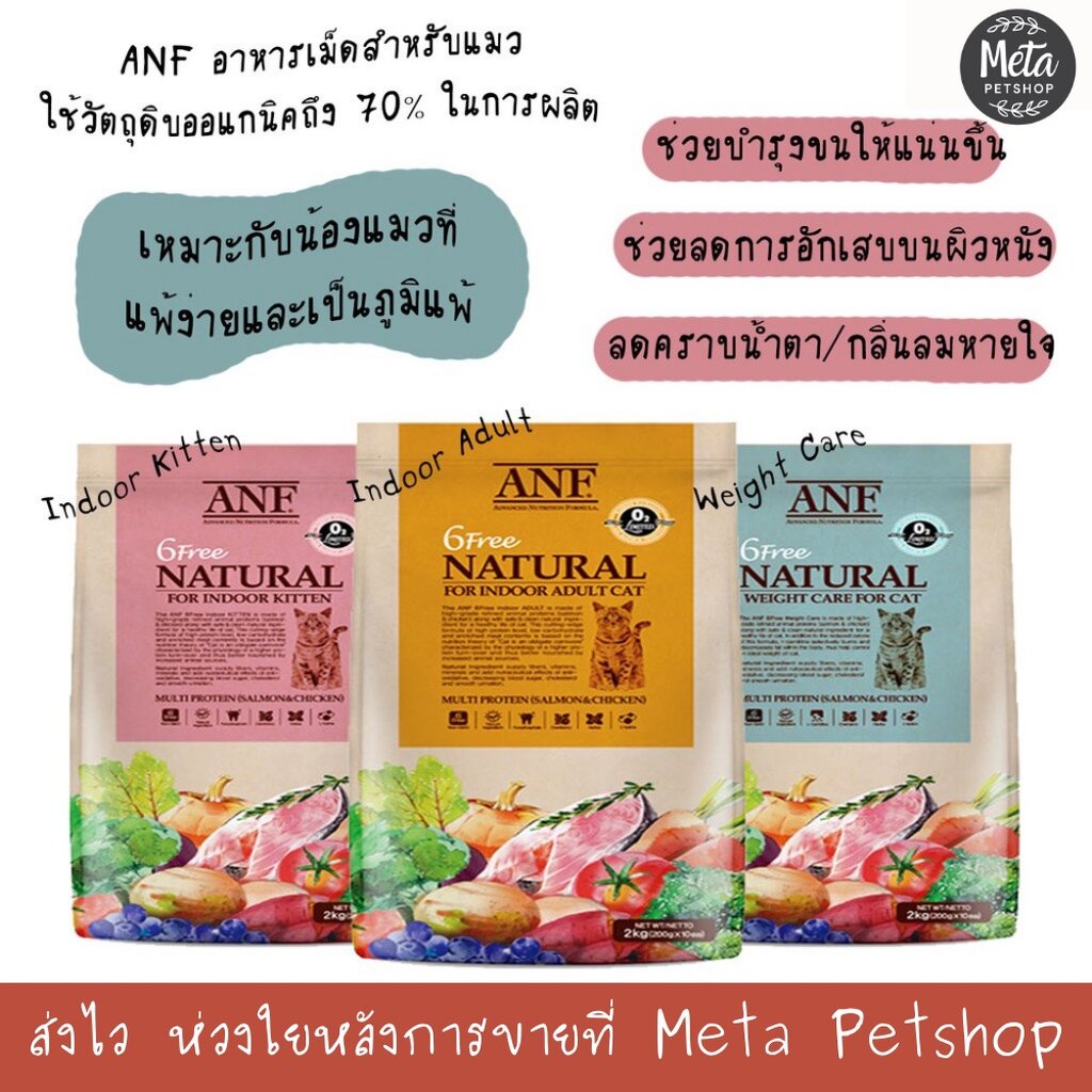 [6kg] [Flash Sale] ANF 6 Free Natural อาหารแมวแบบเม็ด อาหารเม็ดสำหรับ ...