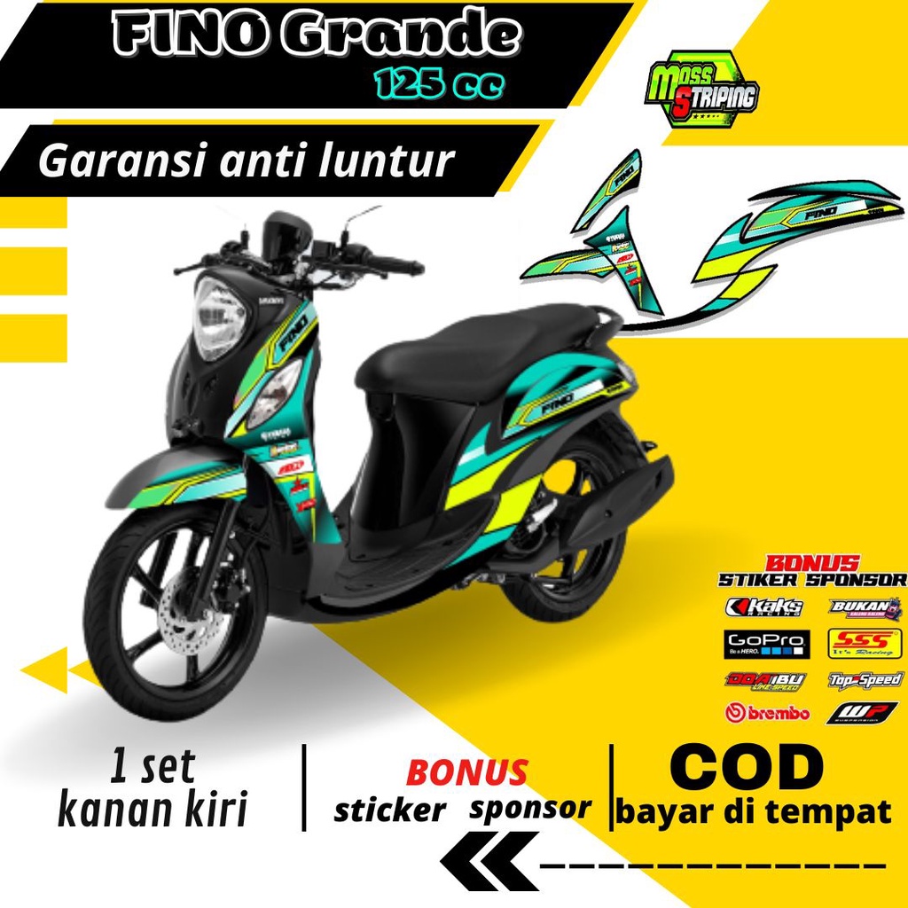 Yamaha FINO 125 cc GRANDE PREMIUM SEMI FULLBODY สติ๊กเกอร์สติ๊กเกอร์ ...