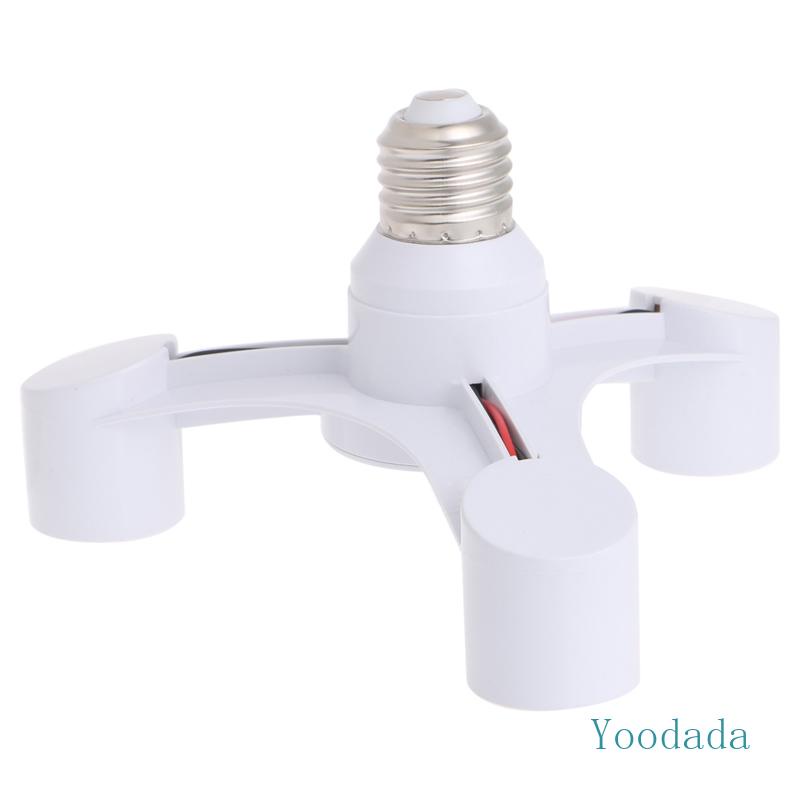 Yoo 3 In 1 อะแดปเตอร์ซ็อกเก็ตแยกหลอดไฟ LED E27 เป็น 3E27 สีขาว | Shopee Thailand