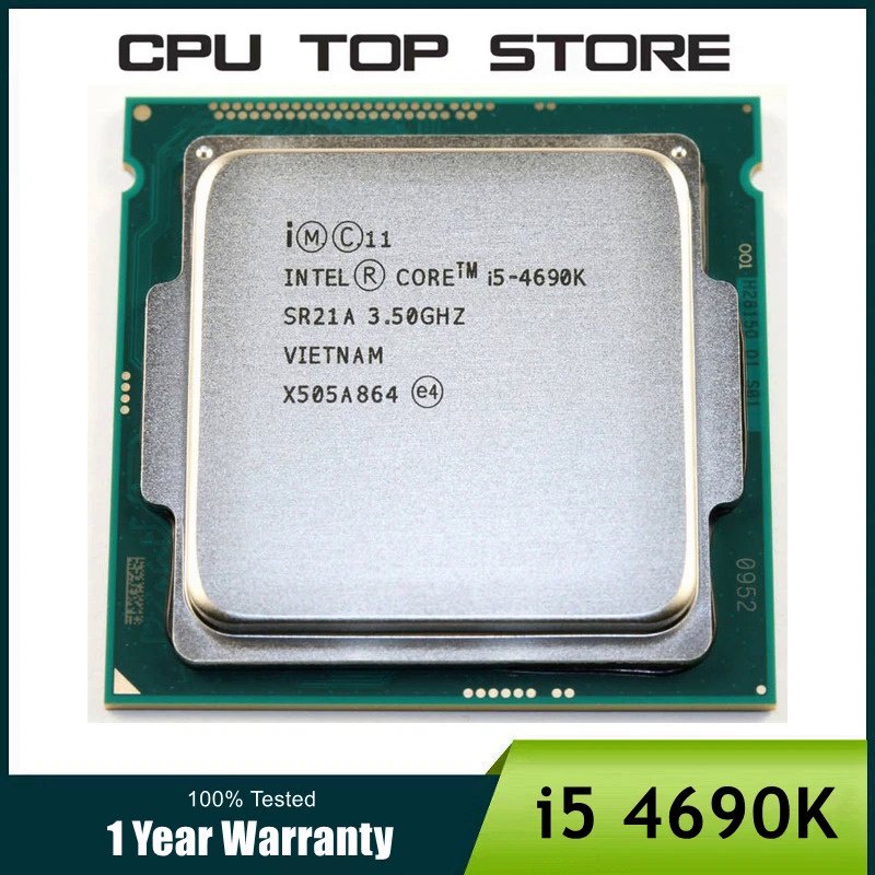 ซ็อกเก็ตหน่วยประมวลผล CPU Intel Core I5 4690K 3.5GHz 6MB LGA 1150 Quad ...