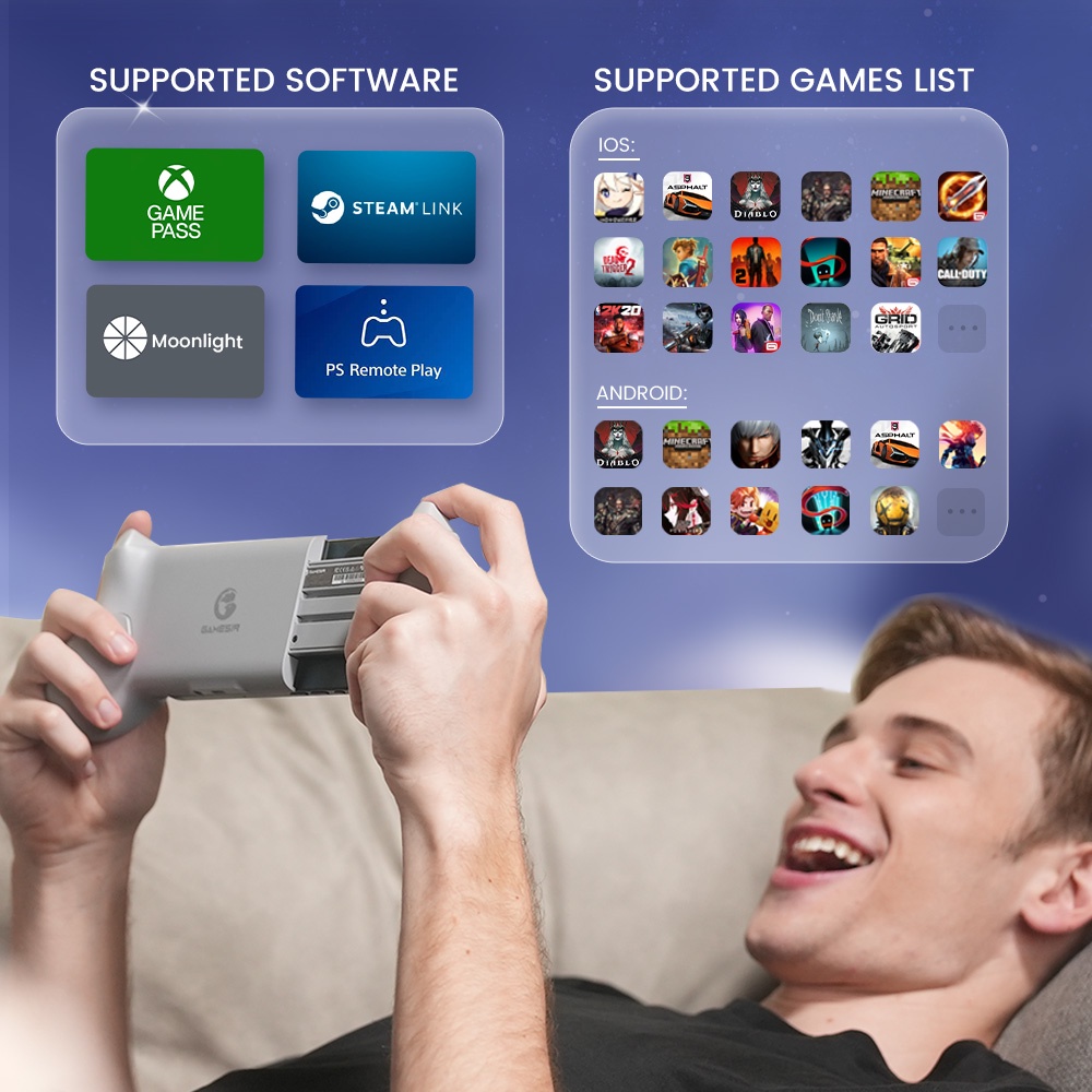 Gamesir G8 Galileo Type C จอยเกมมือถือ สําหรับ iPhone 15 Android Phone ...