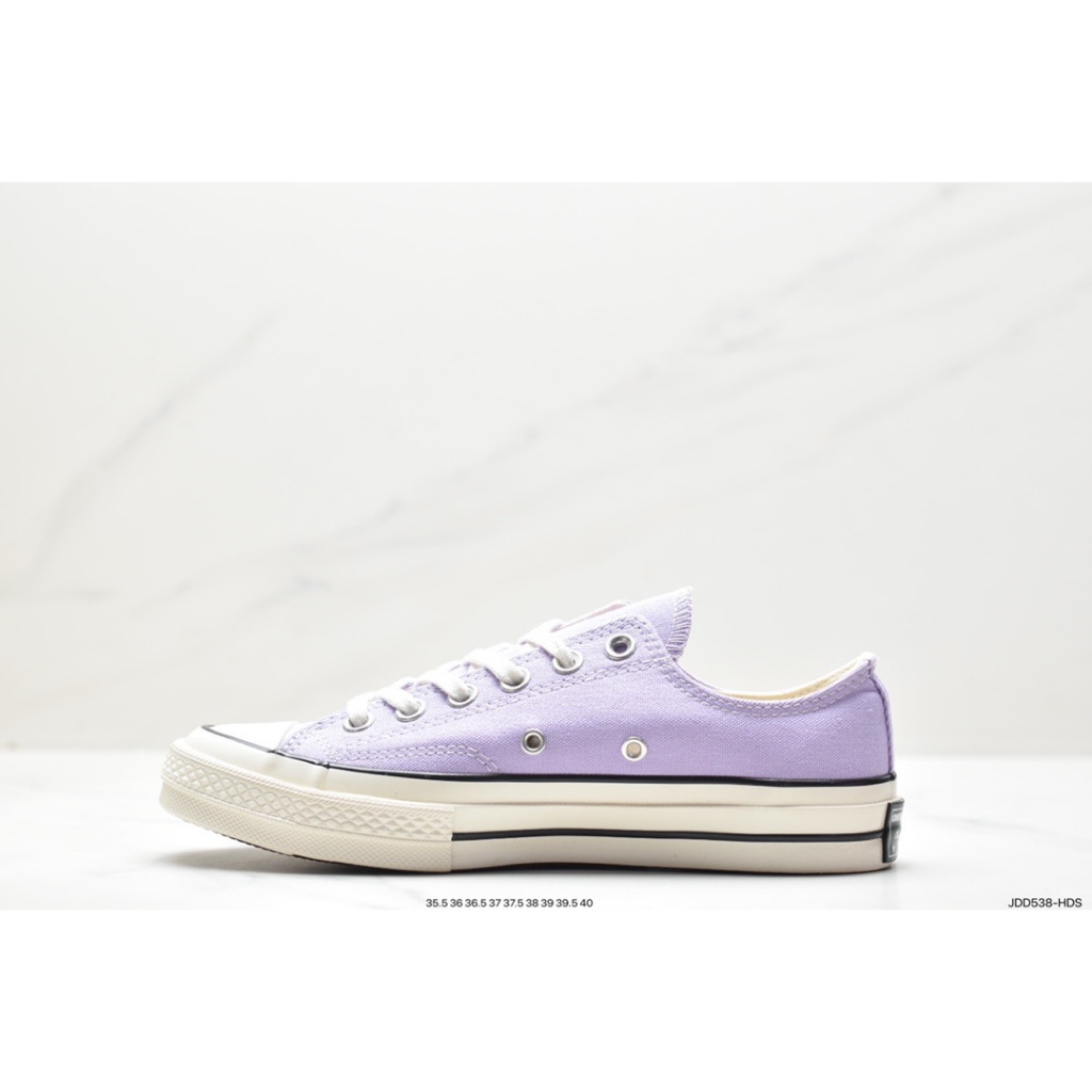 New Convese 1970S Low แสงสีม่วงขาว แฟชั่นสูงผ้าใบลำลองร้อยรองเท้าผ้าใบ ...
