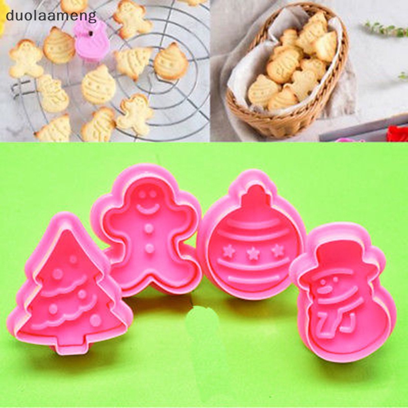 [DLAM] แม่พิมพ์ตัดคุกกี้ บิสกิต และฟองดองท์ ลายคริสต์มาส 4 ชิ้น ...