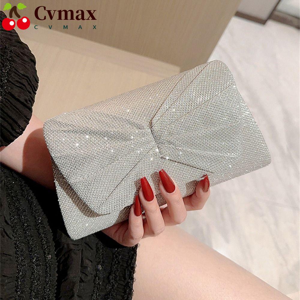 Cvmax กระเป๋าคลัทช์ สะพายไหล่ ประดับเลื่อม กลิตเตอร์ สีเงิน แฟชั่นสําหรับสตรี | Shopee Thailand