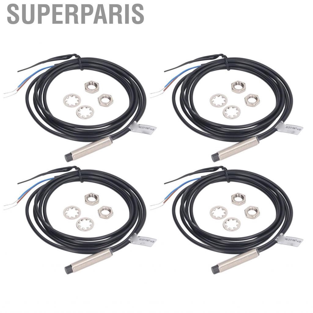 Superparis 4 Sets 8mm Proximity Sensor Inductive Switch NPN 2 Wire NC ...