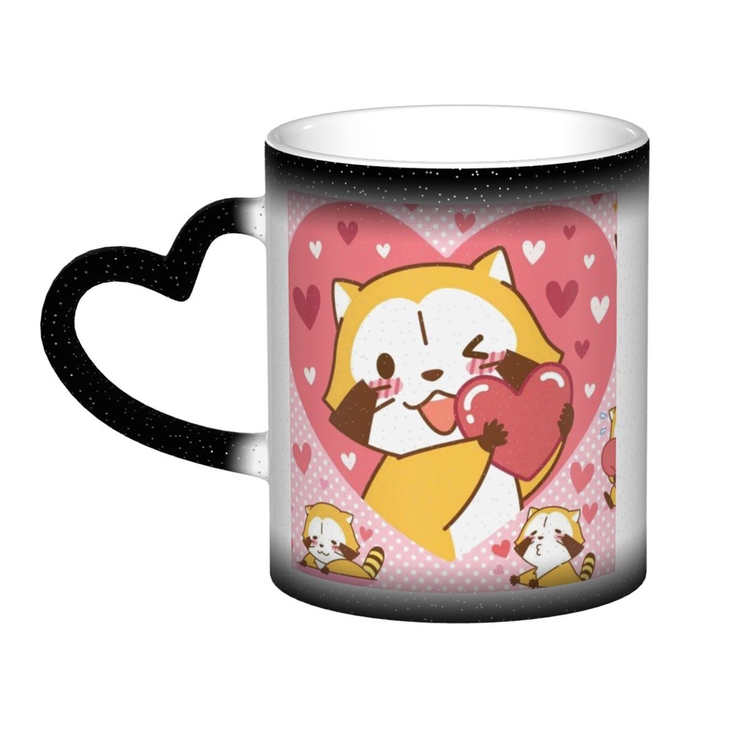 แก้วกาแฟเซรามิค ลายการ์ตูน Puchi Rascal สีดํา สีชมพู สีฟ้า ของขวัญวัน ...