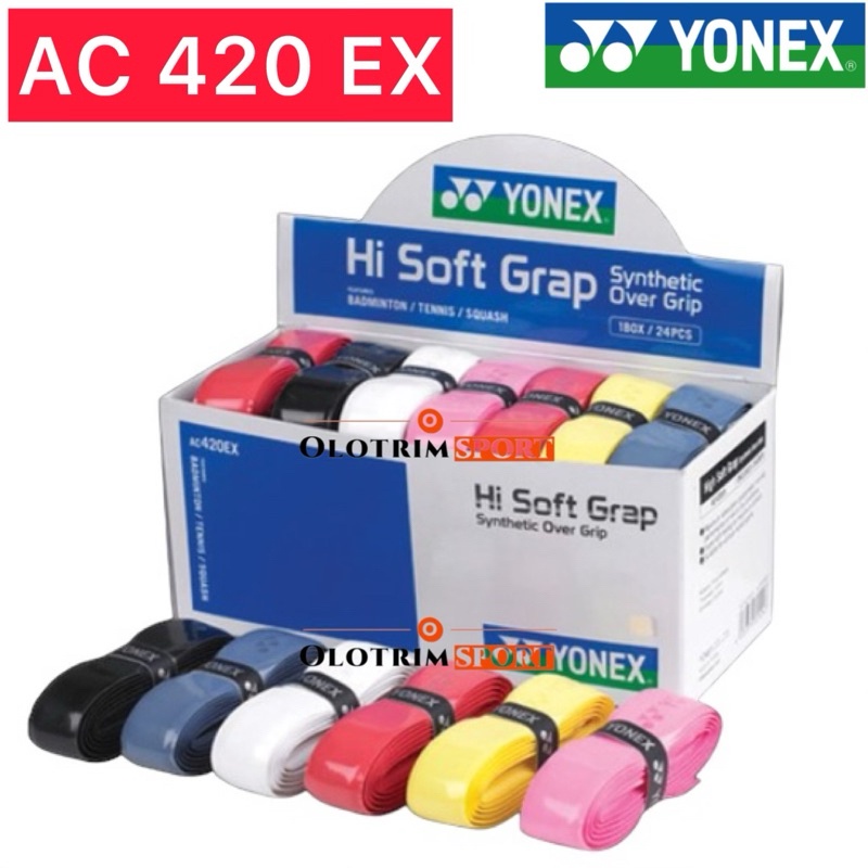 Yonex AC 420ex Hi Soft Grap สังเคราะห์ Over Grip AC420 AC420EX 100% ...