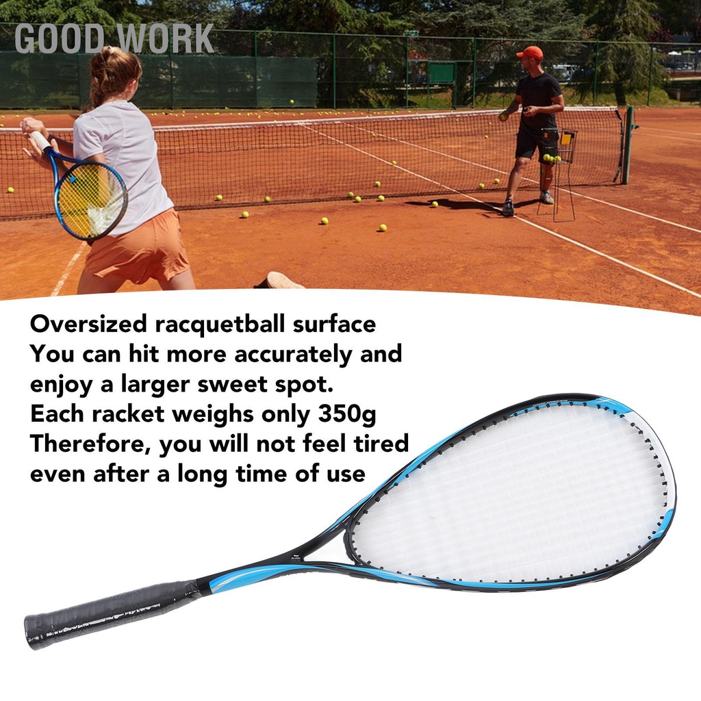 Good Work ไม้สควอชแร็กเก็ตขนาดใหญ่น้ำหนักเบา Face Shock Proof Squash ...