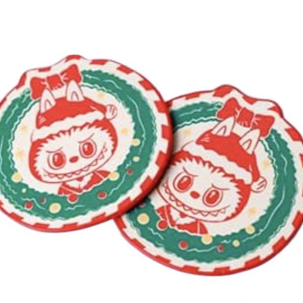 POPMART LABUBU CHRISTMAS COASTER LABUBU SANTA พร้อมส่ง | Shopee Thailand