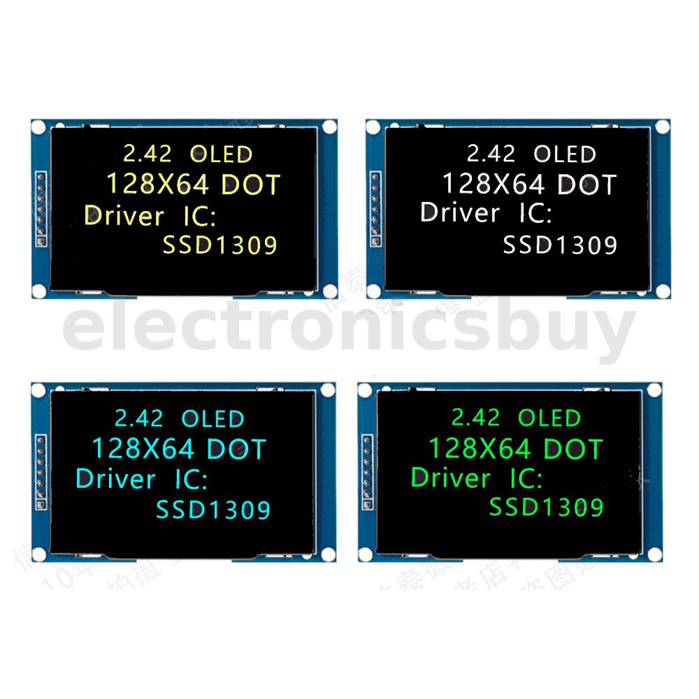 โมดูลหน้าจอ LCD 7PIN OLED ความละเอียด 128*64 SPI/IIC อินเตอร์เฟซ ...