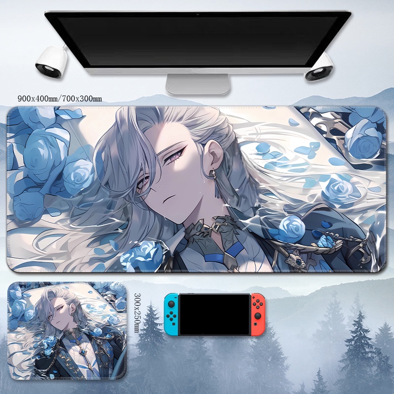 Neuvillette mouse pad Wriothesley computer keyboard pad Genshin Impact ...