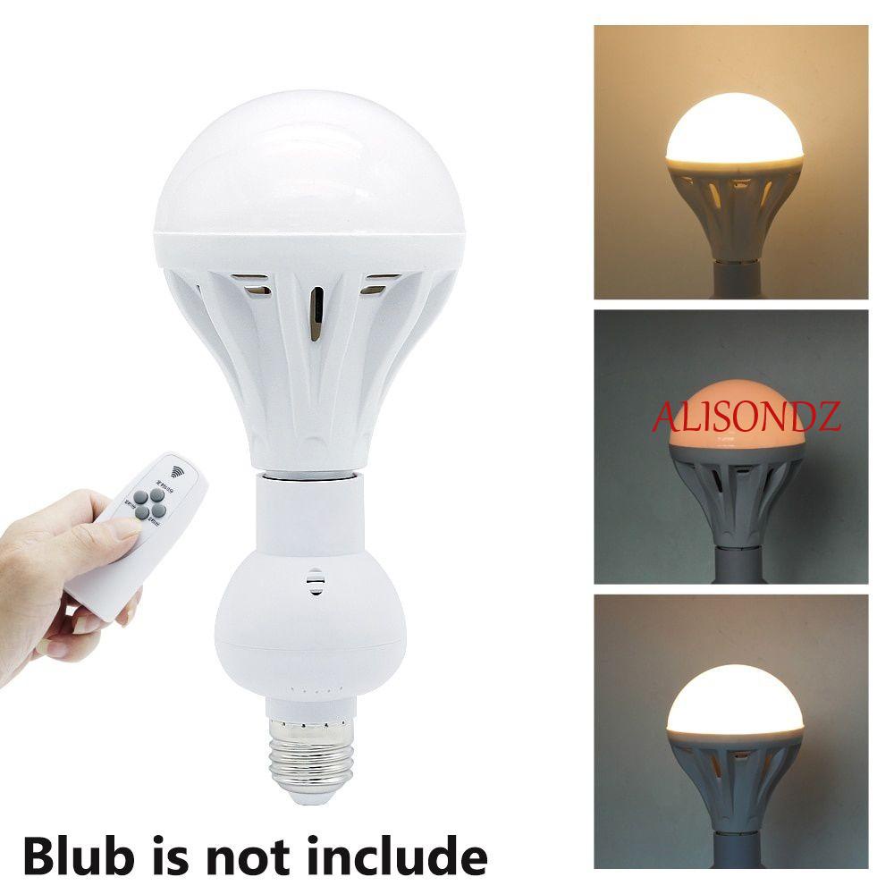 Alisondz ขั้วหลอดไฟ 220V หลอดไฟไร้สาย E27 ซ็อกเก็ต รีโมตคอนโทรล | Shopee Thailand