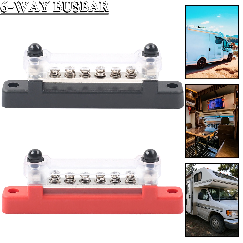 2x 12 Terminal Block Bus Bar Cover 12V Distribution Bus Bar Auto Boat ... 2x 12 Terminal Block Bus Bar Cover 12V Distribution Bus Bar Auto Boat ...