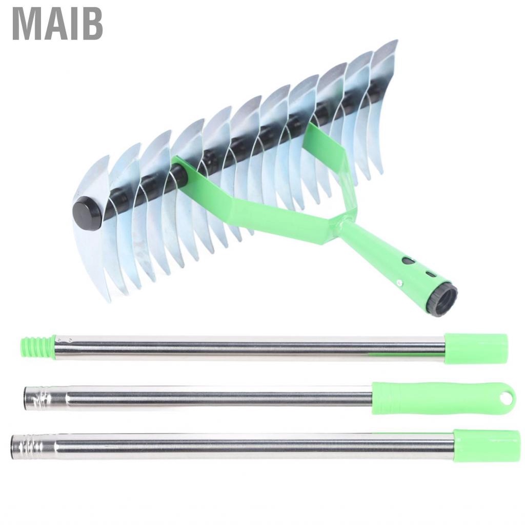 Maib Dethatcher Rake Thatch 3 Sections Stainless Steel Lawn for ...