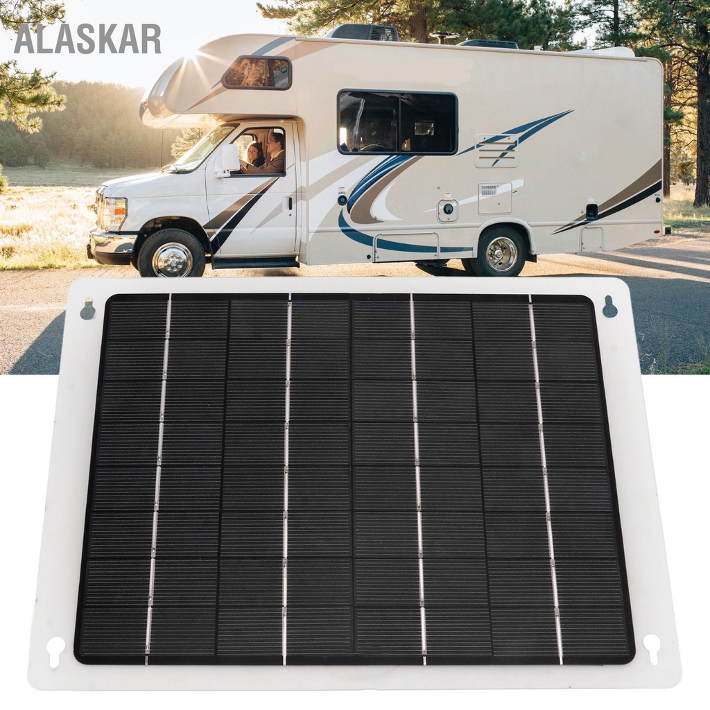 ALASKAR 20W 12V แผงพลังงานแสงอาทิตย์ Polysilicon แบตเตอรี่ Charger แผง ...