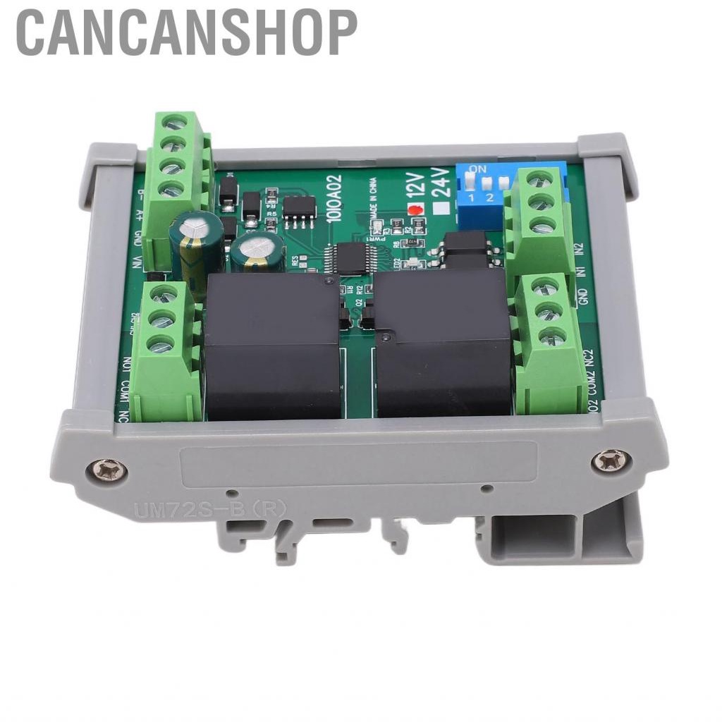 Cancanshop 2 Channel Relay Board Compact Size Default 9600BPS TVS Anti Surge Protection Module ...