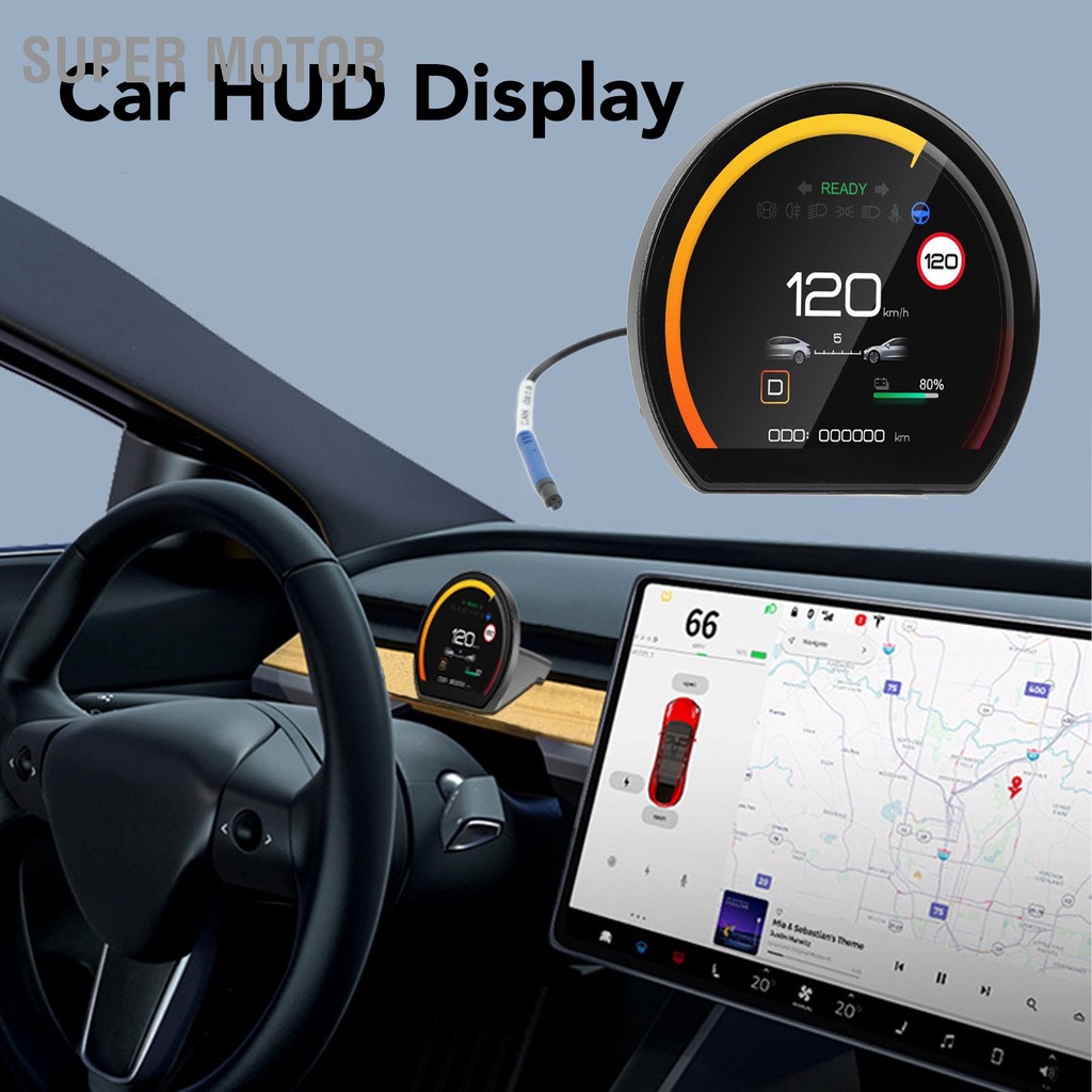 Super Motor 3.54in รอบรถ HUD จอแสดงผล 800x640 แดชบอร์ดหน้าจอ LCD ...