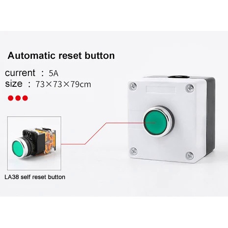 Push button switch control box emergency stop button indicating plastic electrical box spring ...
