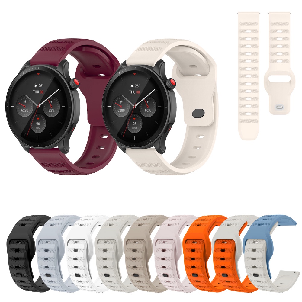 20 มม.22 มม.ซิลิโคนสําหรับ Huami Amazfit GTR Mini GTR3 GTR4 Pro 42 มม. ...