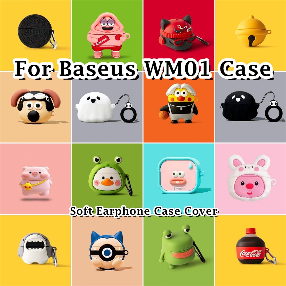 พร้อมส่ง! นําไปใช้กับ Baseus WM01 เคส Case เคสหูฟัง รูปทรงสามมิติน่ารัก ...