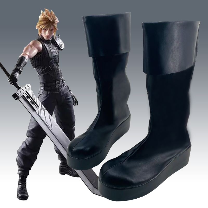 Final Fantasy 7 Claude Straif รองเท้าบูทคอสเพลย์ ลายการ์ตูนอนิเมะ สอง ...