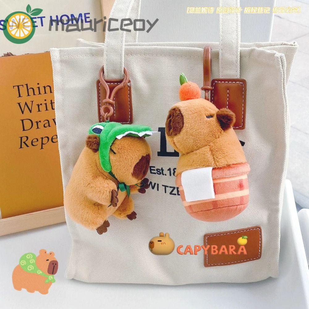 Mauriceoya พวงกุญแจ จี้ตุ๊กตาการ์ตูนอนิเมะ Capibara ผ้าฝ้าย PP Capybara ...