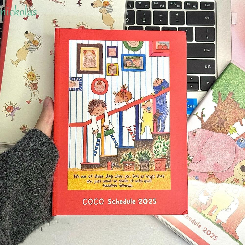 Nickolas สมุดภาพประกอบปฏิทินรูปแบบแผนรายวันการ์ตูน Coco Scheduling Book ...