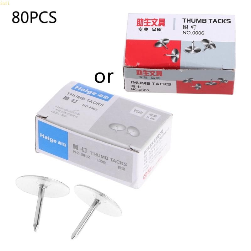 Infi Flat Push Pins Silver Wall Thumb Tacks สําหรับ Home Office อุปกรณ์ ...