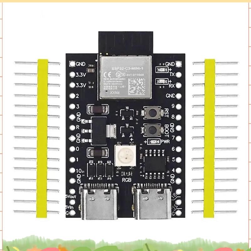 Super ESP32-C3 บอร์ดพัฒนา Dual Type-C WiFi บลูทูธ BLE5.0 DevKitM-1 Core Board ESP32C3 โมดูล PCB ...