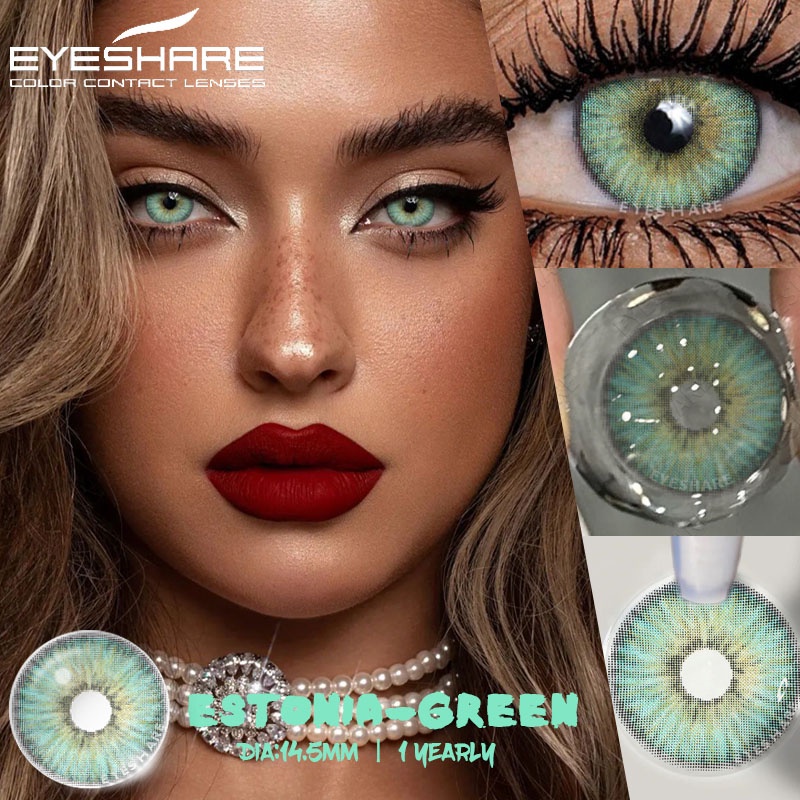 Eyeshare คอนแทคเลนส์ สีเขียว สีเทา แฟชั่น สําหรับดวงตา 1 คู่ | Shopee ...