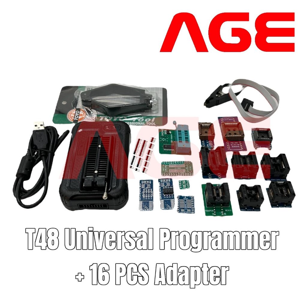 T48 xgecu (TL866-3G) Universal Programmer+16 Adapter เครื่องโปรแกรมไอซี Programmer EEPROM AVR ...