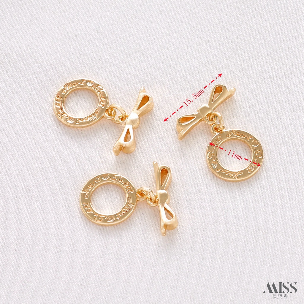 หัวเข็มขัดเชื่อมต่อ 14K Color Retention Bow OT Buckle diy Handmade Finishing | Shopee Thailand