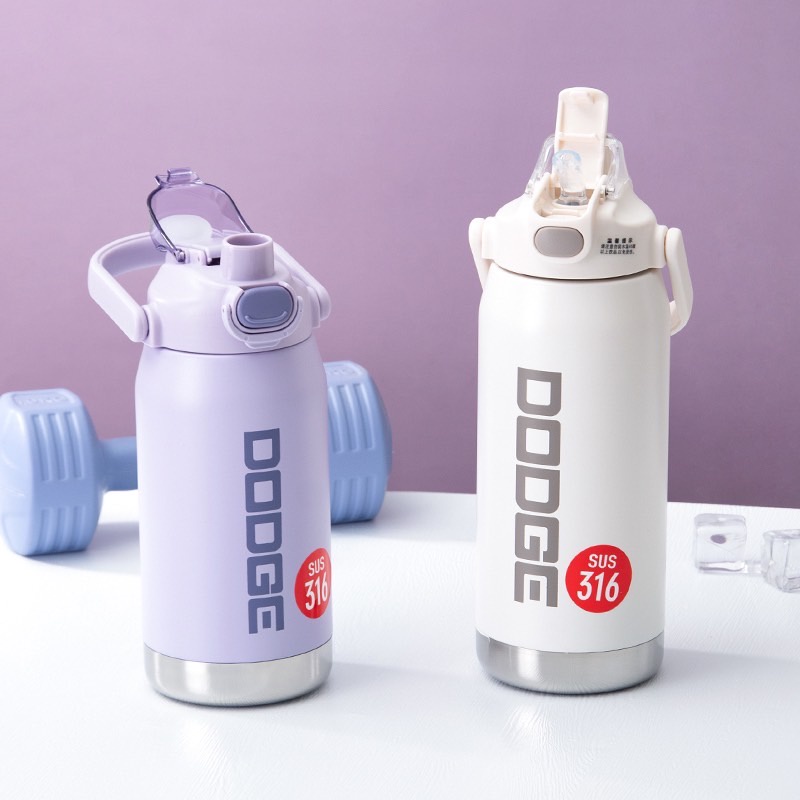 (พร้อมส่ง) DODGE กระบอกน้ำเก็บความร้อนเเละเย็น รุ่นฝา 2 หัว ขนาด 950ml/1200ml | Shopee Thailand
