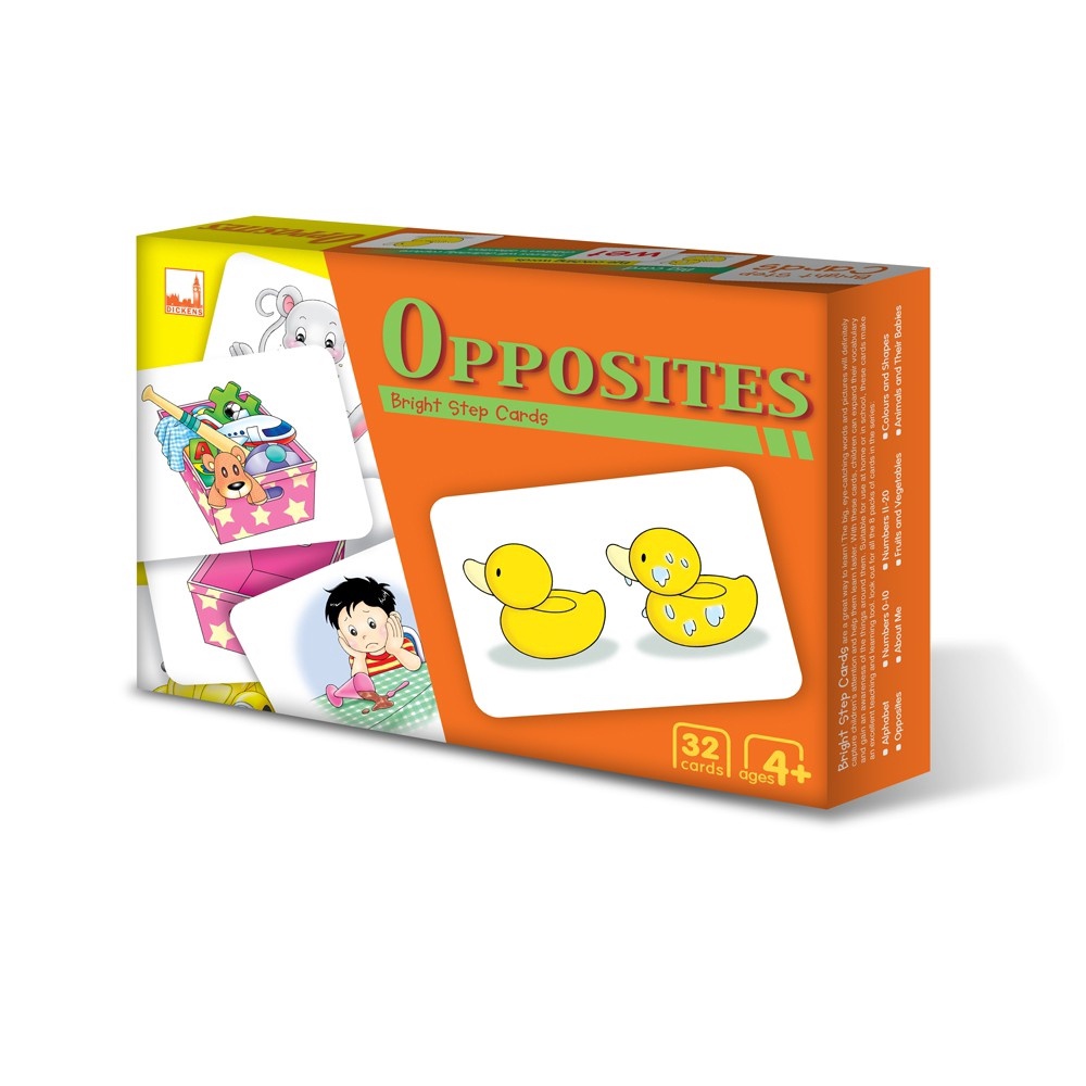 บัตรคำศัพท์ภาษาอังกฤษ Flash Cards BRIGHT STEP CARDS - OPPOSITES แฟลช ...