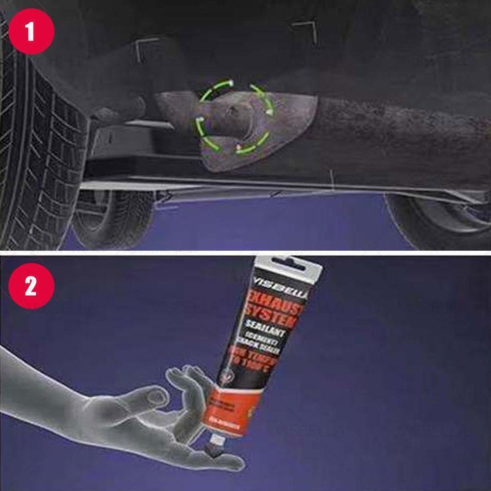 Car Exhaust Pipe Repair Glue Cement Filler High Temperature Sealant ...