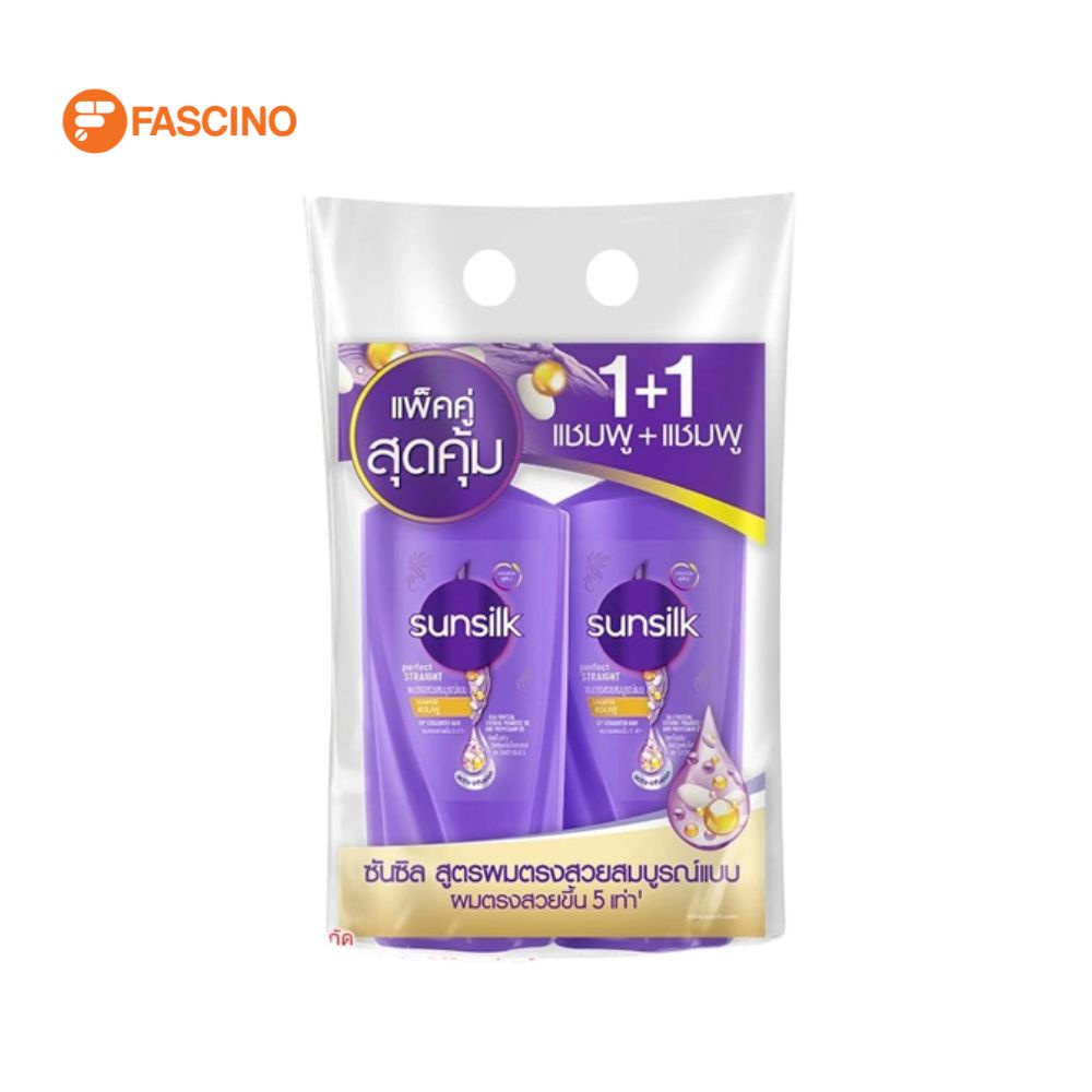 SUNSILK Perfect Straight Shampoo Set ซันซิล เพอร์เฟค สเตรท แชมพู แพ็ค ...