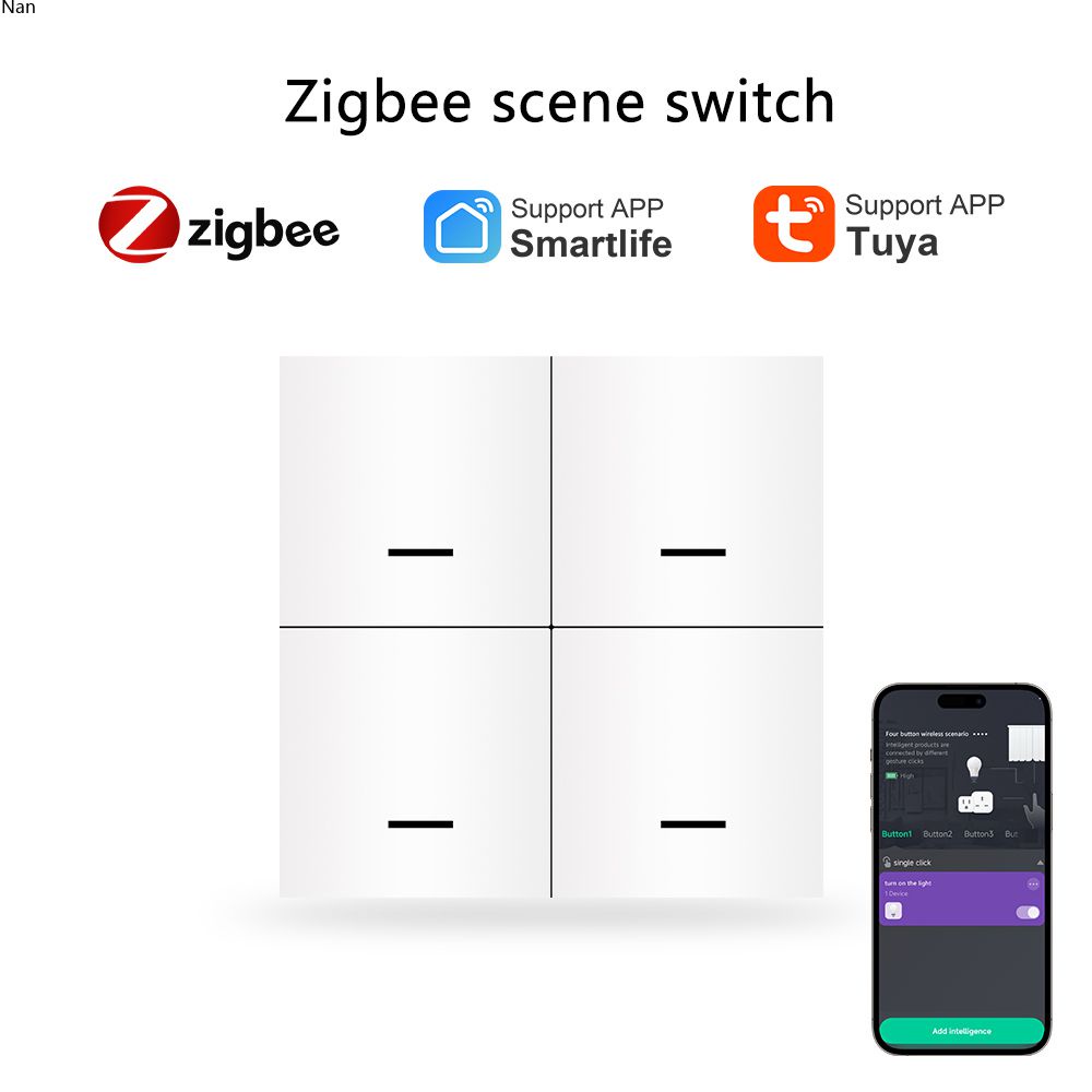 Tuya ZigBee สวิตช์อัจฉริยะ 4 Gang 12 ฉาก รองรับ Zigbee2mqtt | Shopee ...