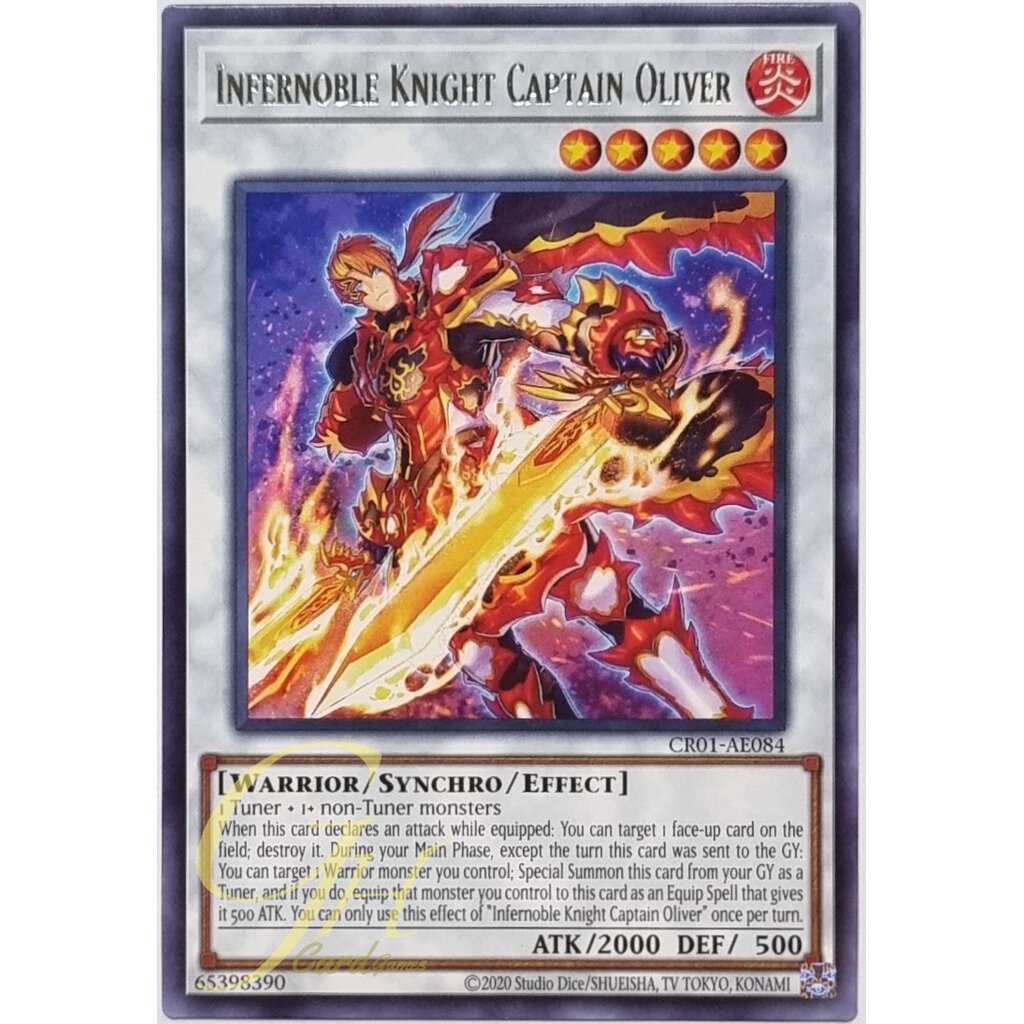 Yugioh [CR01-AE084] Infernoble Knight Captain Oliver (Rare) | Shopee ...
