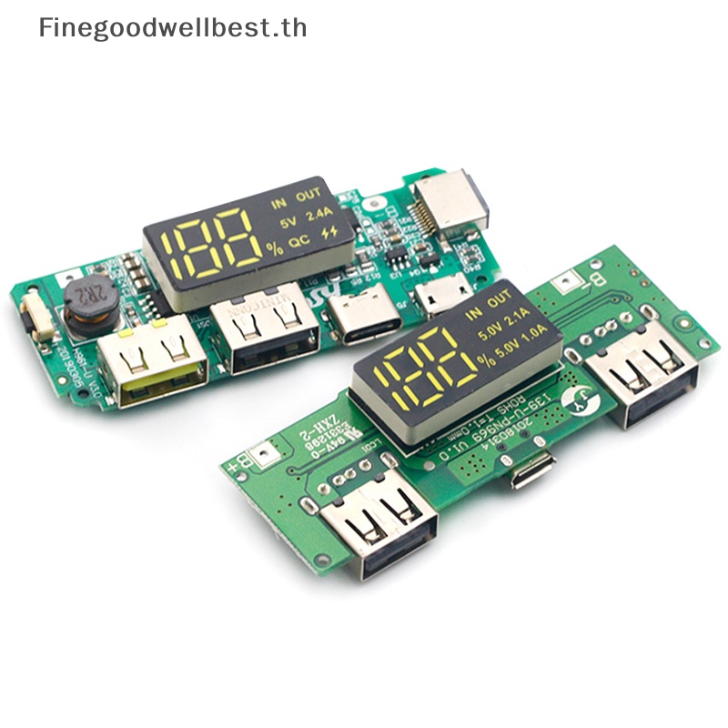 Fbth ขายดี บอร์ดโมดูลชาร์จโทรศัพท์มือถือ LED USB 5V 2.4A Micro Type-C USB 18650 | Shopee Thailand