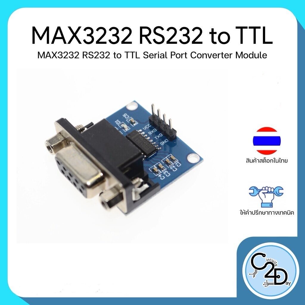 MAX3232 RS232 to TTL Serial Port Converter Module โมดูลแปลงสัญญาณ RS232 เป็น TTL(UART) | Shopee ...